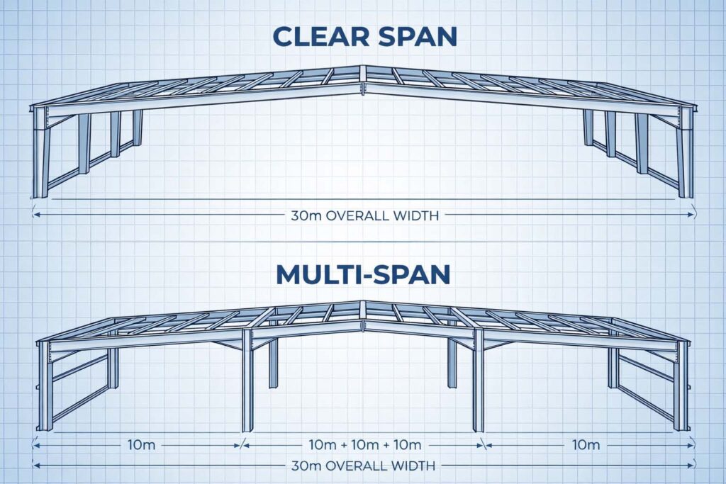 Prefabricated Steel Building Design Guide | Span, Height, Bay Spacing ...